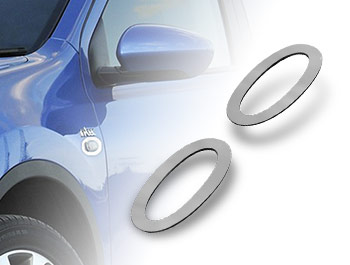 Polished Stainless Side Repeater Surround - Nissan Qashqai 07-14 - 4x4Style